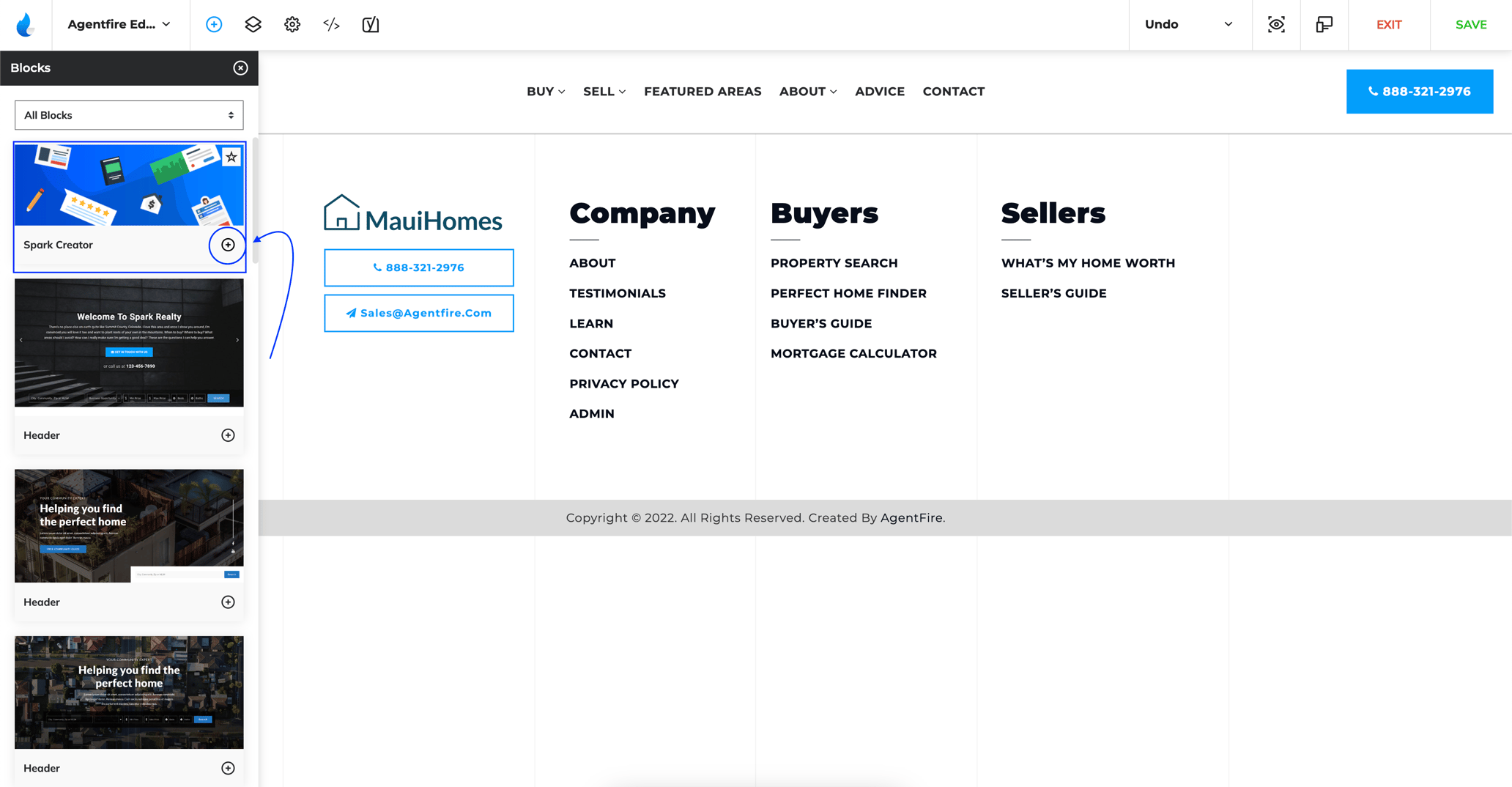AgentFire Editor: Spark Creator