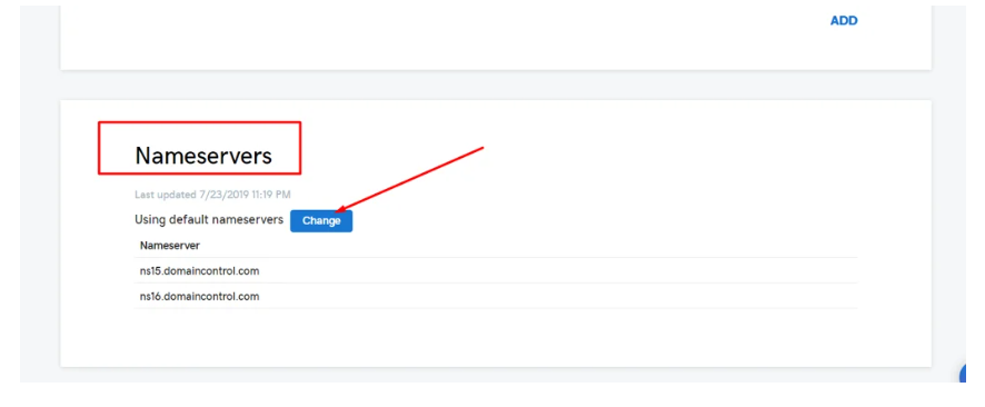 How to change Nameservers using GoDaddy