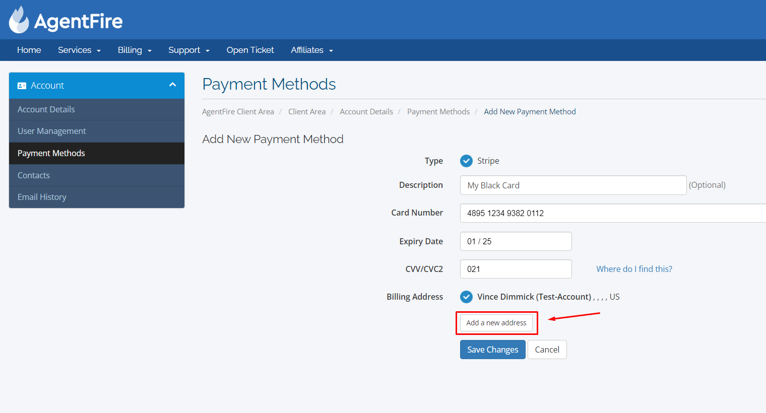 How to update my billing information