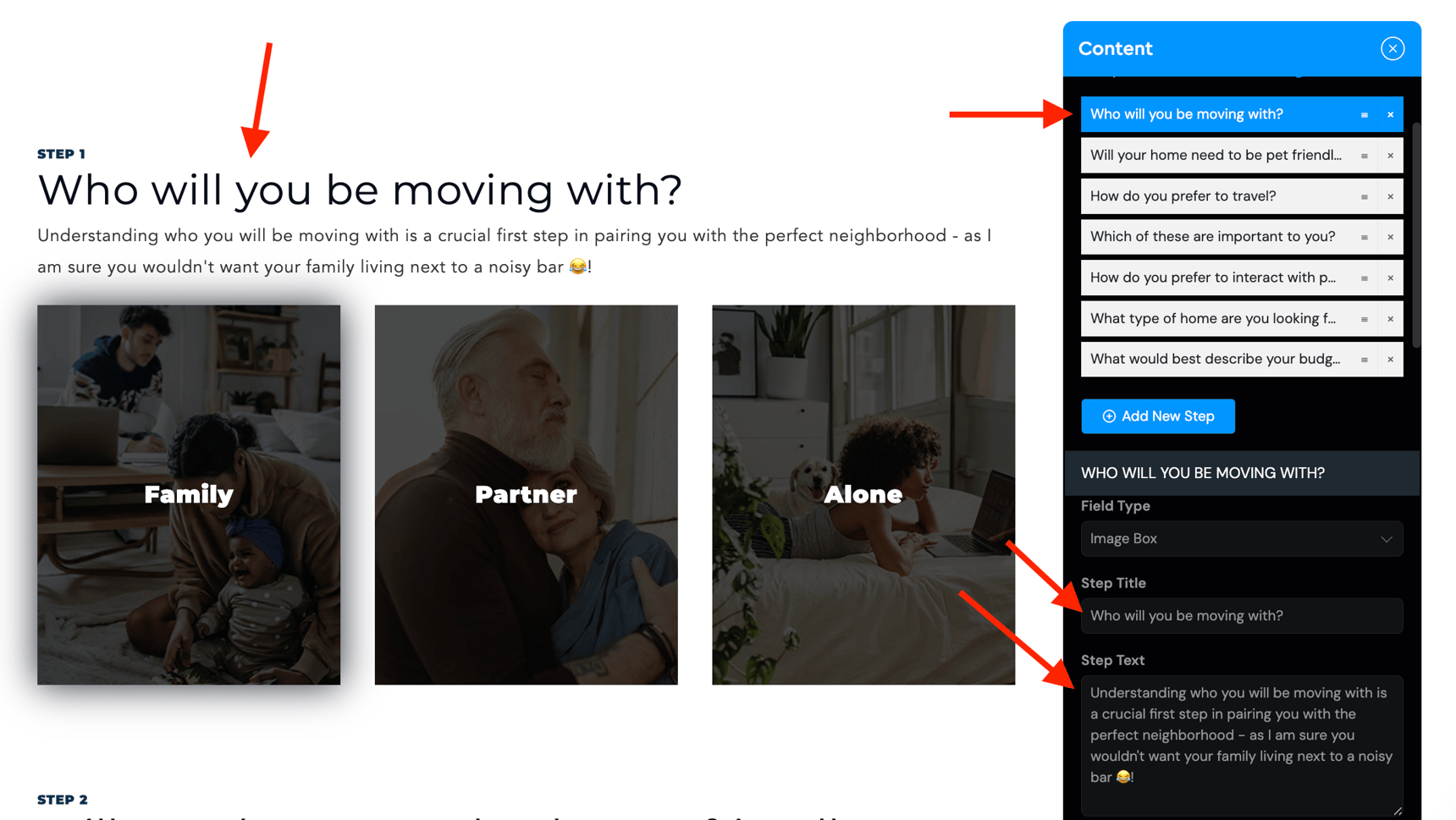 Neighborhood Quiz Access and Editing Directions