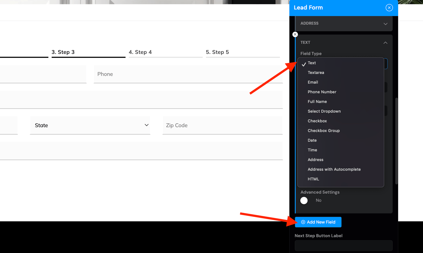 Lead Forms: Multi-Step Form